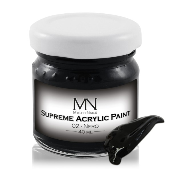 Supreme Acrylic Paint - no.02 - Nero - 40 ml - Vopsele Acrilice Supreme ...